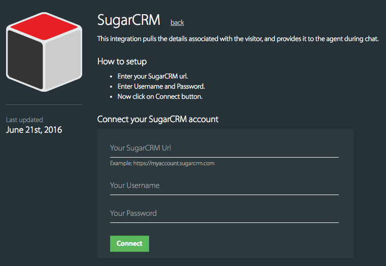 How to integrate with SugarCRM - HappyFox Chat